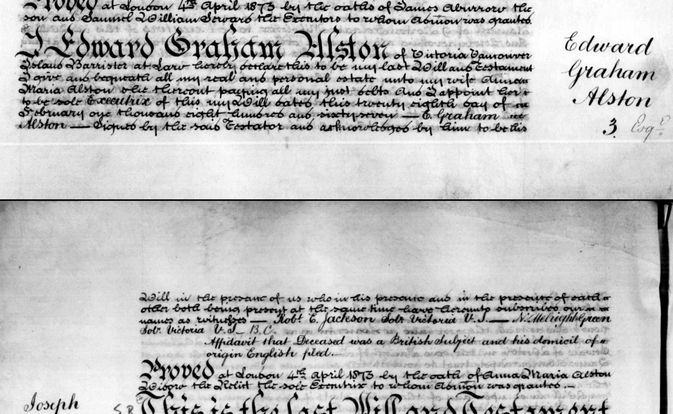 The King's Candlesticks: Pedigrees Edward Graham ALSTON [72]